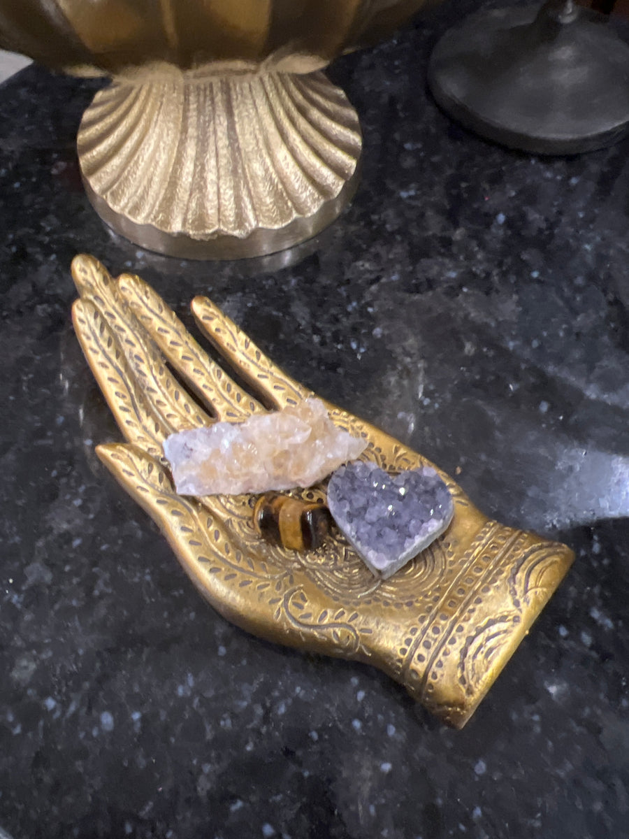 Gold Engraved Hand Dish